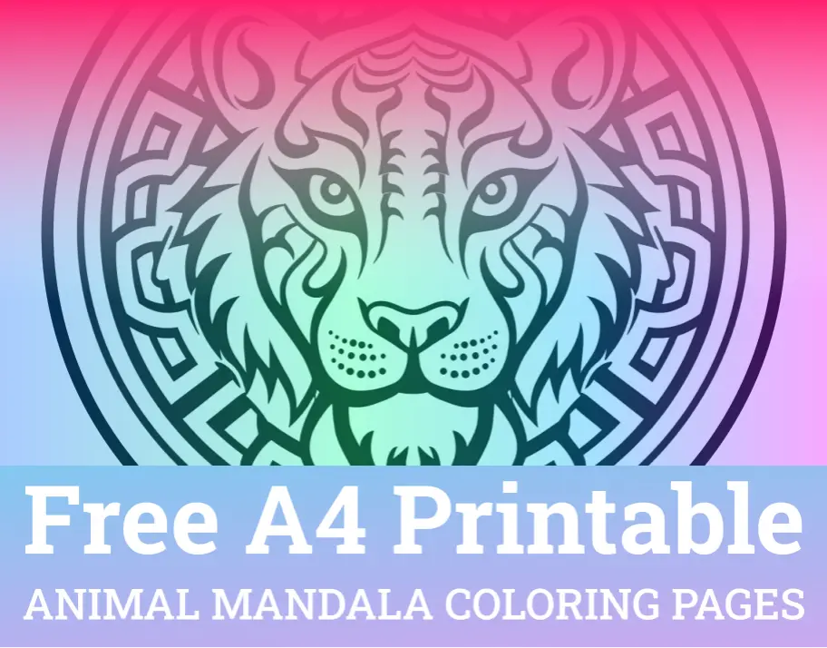 🐾 100+ Free A4 Animal Mandala Coloring Pages | Kumalart