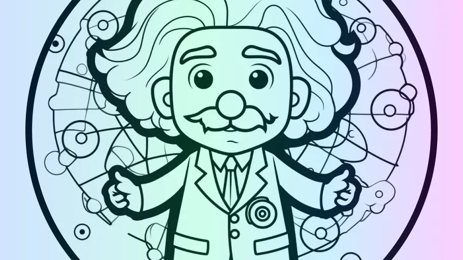 albert einstein coloring sheet