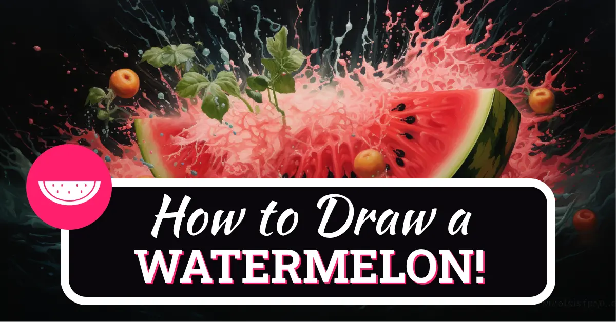 How To Draw A Watermelon Step By Step - 14 Easy Steps!