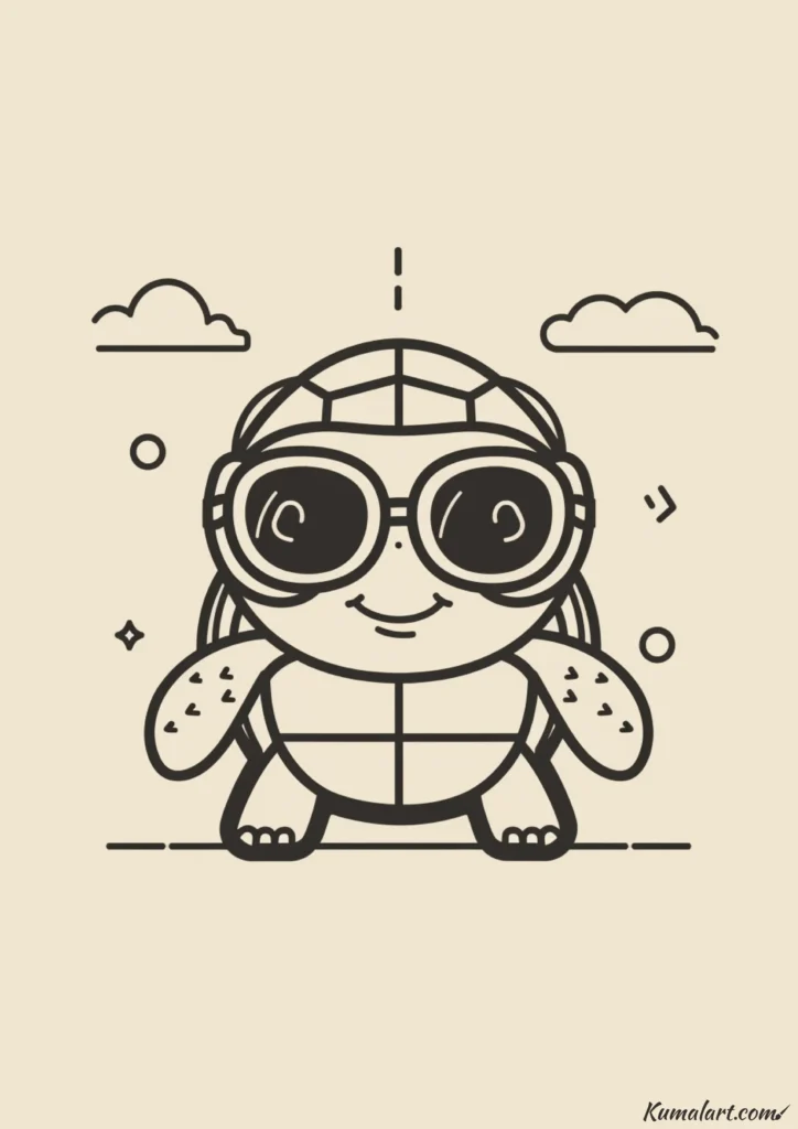19 Easy Cute Turtle Drawing Ideas 2026 | Kumalart